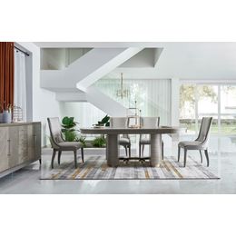 JVmoebel Essgruppe, Luxus Essgarnitur Tisch mit 6 Stühle Komplette Gruppe Stil Möbel Neu