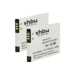 vhbw kompatibel mit Gigaset Premium 300HX Akku Li-Ion 950 mAh (3