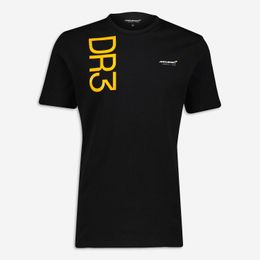 TK Maxx Schwarzes Daniel Ricciardo T-Shirt mit orangen Aufdrucken