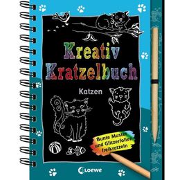 Loewe Verlag Kreativ-Kratzelbuch: Katzen, Kartoniert (TB)