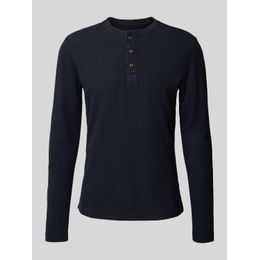 Superdry Longsleeve mit Serafino-Ausschnitt