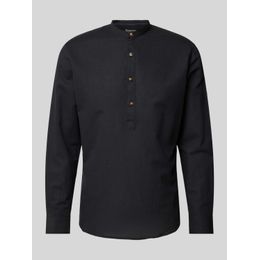 Jack & Jones Regular Fit Leinenhemd mit Maokragen