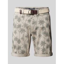 McNeal Slim FIt Bermudas mit Gürtel