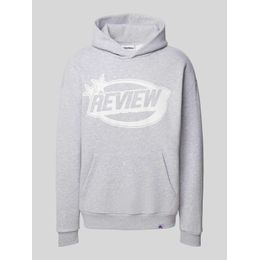 Review Hoodie mit Label-Print