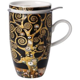 Goebel Tasse Klimt, Metall, Porzellan, Artis Orbis, Teetasse mit Deckel/Sieb, Gustav Klimt - Der Lebensbaum, bunt