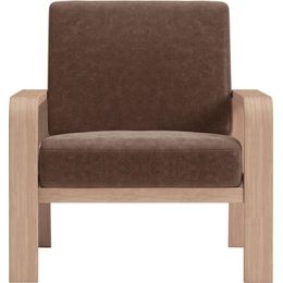 Sit & More sit&more Sessel Kolding, Armlehnen aus Buchenholz in natur, verschiedene Bezüge und Farben, braun