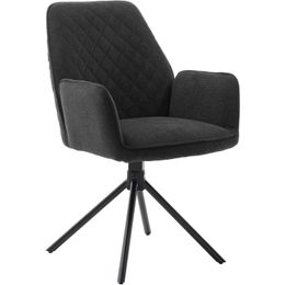 Esszimmerstuhl MCA furniture "ACANDI" Stühle Gr. B/H/T: 52 cm x 89 cm x 64 cm, Metall, grau (anthrazit, schwarz matt lackiert) Küchenstühle