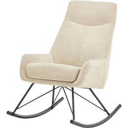 Esszimmerstuhl MCA furniture "ORIENT" Stühle Gr. B/H/T: 63 cm x 98 cm x 98 cm, Struktur, Metall, beige (creme, schwarz matt lackiert) Küchenstühle