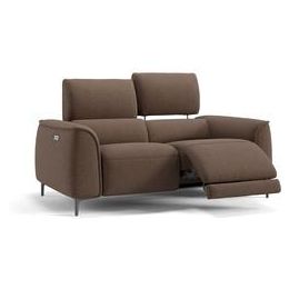 Sofanella Stoffcouch 2-Sitzer COMO Relaxcouch Couch - Braun