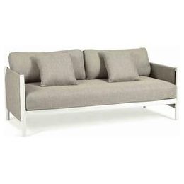 Sofanella Modernes Gartensofa SEVILLA 2-Sitzer Stoff Couch Sofa - Beige