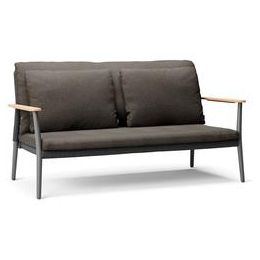 Sofanella 2-Sitzer MALLORCA Outdoor Couch Stoff Loungesofa Sofa Couch - Grau