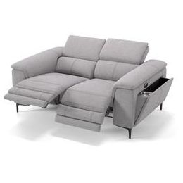 Sofanella Stoffgarnitur MARINO 2-Sitzer Relax Couch 2er - Grau