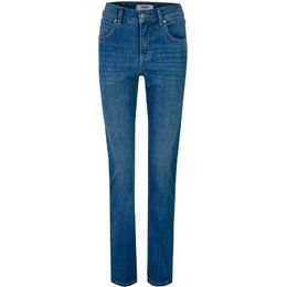 Slim-fit-Jeans Angels "CICI" Gr. 40, Länge 30, blau (mid blue) Damen Jeans Röhrenjeans