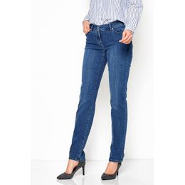 Straight-Jeans Toni "Perfect Shape Straight" Gr. 44, N-Gr, blau (mid blue used) Damen Jeans Gerade