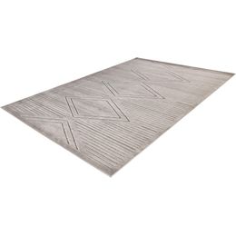 Teppich Kayoom "Madita 100" Teppiche Gr. B/L: 160 cm x 230 cm, 9 mm, 1 St., grau Esszimmerteppiche