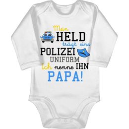 Shirtracer Shirtbody Mein Held trägt eine Polizeiuniform