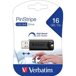 Verbatim Verbatim Store n Go 16GB Pinstripe USB 3.0 black USB-Stick
