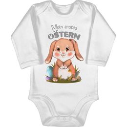 Shirtracer Shirtbody Mein erstes Ostern Hase Aquarell grau Ostergeschenke