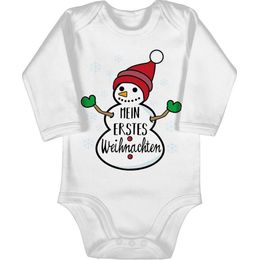 Shirtracer Shirtbody Mein 1. Weihnachten Schneemann Weihnachten Kleidung Baby