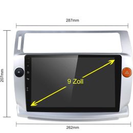 GABITECH 9 Zoll Android 13 Autoradio GPS Navi Für Citroen C-Quatre 2004-2011 Autoradio