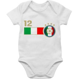 Shirtracer Shirtbody 12. Mann Italien Mannschaft 2024 Fussball EM Fanartikel Baby