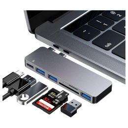 Lubgitsr Laptop-Dockingstation USB C Adapter für MacBook Air/Pro