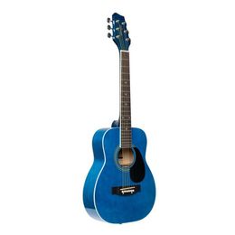 Stagg Konzertgitarre SA20D 1/2 BLUE 1/2 Blau Dreadnought Akustikgitarre mit Lindenholzdecke