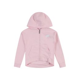 Nike Sportswear Sweatjacke 'Club' M&auml;dchen Gr&ouml;&szlig;e 116 pink / rosa / wei&szlig;