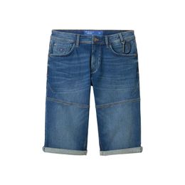 Tom Tailor Herren Morris Overknee Shorts, blau, Uni, Gr. 38