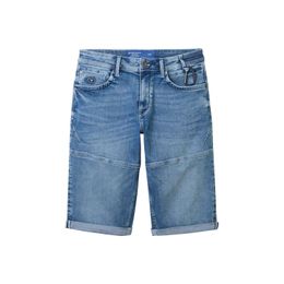 Tom Tailor Herren Morris Overknee Shorts, blau, Uni, Gr. 34