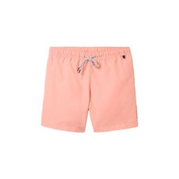 Tom Tailor Herren Unifarbende Badeshorts, rot, Uni, Gr. XL