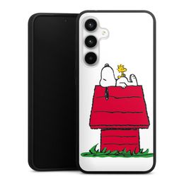 DeinDesign Galaxy A35 5G Handy Premium Silikon H&uuml;lle Handyh&uuml;lle schwarz Case Snoopy Peanuts Official Licensed Product Silikon Premium Case