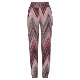 Lascana Hose 'Missoni' Damen Gr&ouml;&szlig;e 40 aubergine / beere / weinrot