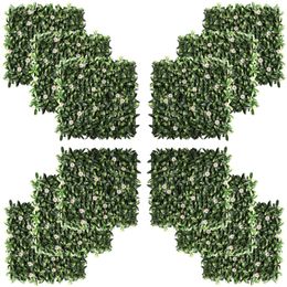 Outsunny Künstliche Hecke bestehend aus 12 Platten grün 50L x 50B x 5T cm