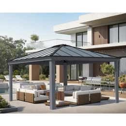 Palram Canopia Dallas 4.3x4.8 Gartenpavillon, anthrazit