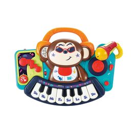 Moni Musikspielzeug Keyboard DJ Monkey 3137 Melodien, Tasten, Licht, Mikrofon bunt