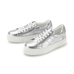 Tchibo Plateau-Sneaker aus Leder - Silber - Gr.: 38