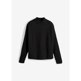 bonprix Ripp-Pullover mit Turtleneck