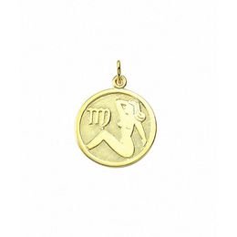 Adelia´s Adelia´s Kette mit Anhänger 333 Gold Sternzeichen Anhänger Jungfrau Ø 16 mm, Schmuckset - Set mit Halskette, goldfarben