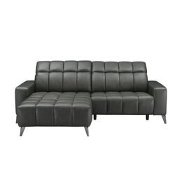 U.N.O uno Ecksofa mit Relaxfunktion GB234FR Luzern ¦ grau ¦ Maße (cm): B: 256 H: 83 T: 179