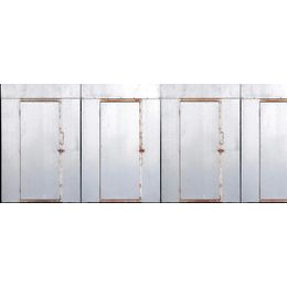 ARCHITECTS PAPER Fototapete "Iron Doors" Tapeten Gr. B/L: 6 m x 2,5 m, silberfarben (silber) Fototapeten