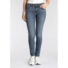 Slim-fit-Jeans Pepe Jeans "New Brooke" Gr. 26, Länge 32, blau (medium used) Damen Jeans Röhrenjeans