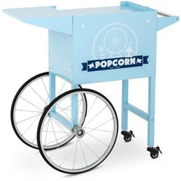 ROYAL CATERING Popcornwagen Wagen für Popcornmaschine Popcorntrolley 2 Bremsen blau