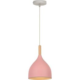 Nordic Modern Einfache Pendelleuchte Metall Holz Hängeleuchte Rosa Kronleuchter Lampenschirm