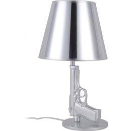PRIVATEFLOOR - Tischlampe - Wohnzimmerlampe im Pistolen-Design - Beretta Silber - pvc, Harz, Kunststoff - Silber