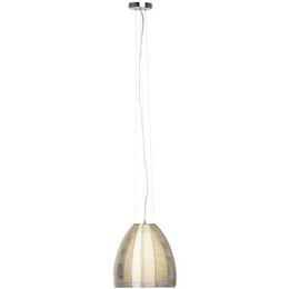 Brilliant - Lampe Relax Pendelleuchte 30cm chrom/weiß 1x A60, E27, 60W, geeignet für Normallampen (nicht enthalten) In der Höhe einstellbar/Kabel