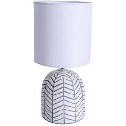 Tischleuchte Schreibtischlampe Nachttischlampe Schlafzimmerlampe Keramik Weiß
