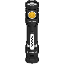 Partner C2 Magnet usb Warm led Taschenlampe mit Gürtelclip, mit Holster akkubetrieben 1020 - Armytek