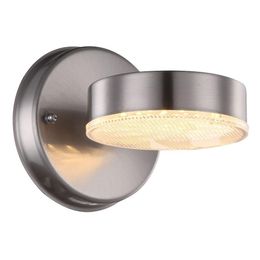 7 Watt LED Außen Design Wand Leuchte Lampe Edelstahl IP44 450 Lumen Globo 34020