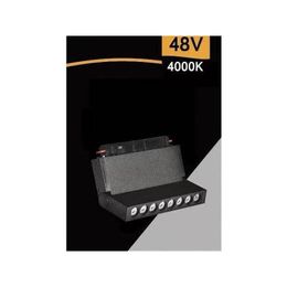 Meditrade GmbH Led-scheinwerfer 10 w magnetische rechteckige schiene 48V licht 3000K 4000K FR-R160 Naturweiß - Naturweiß